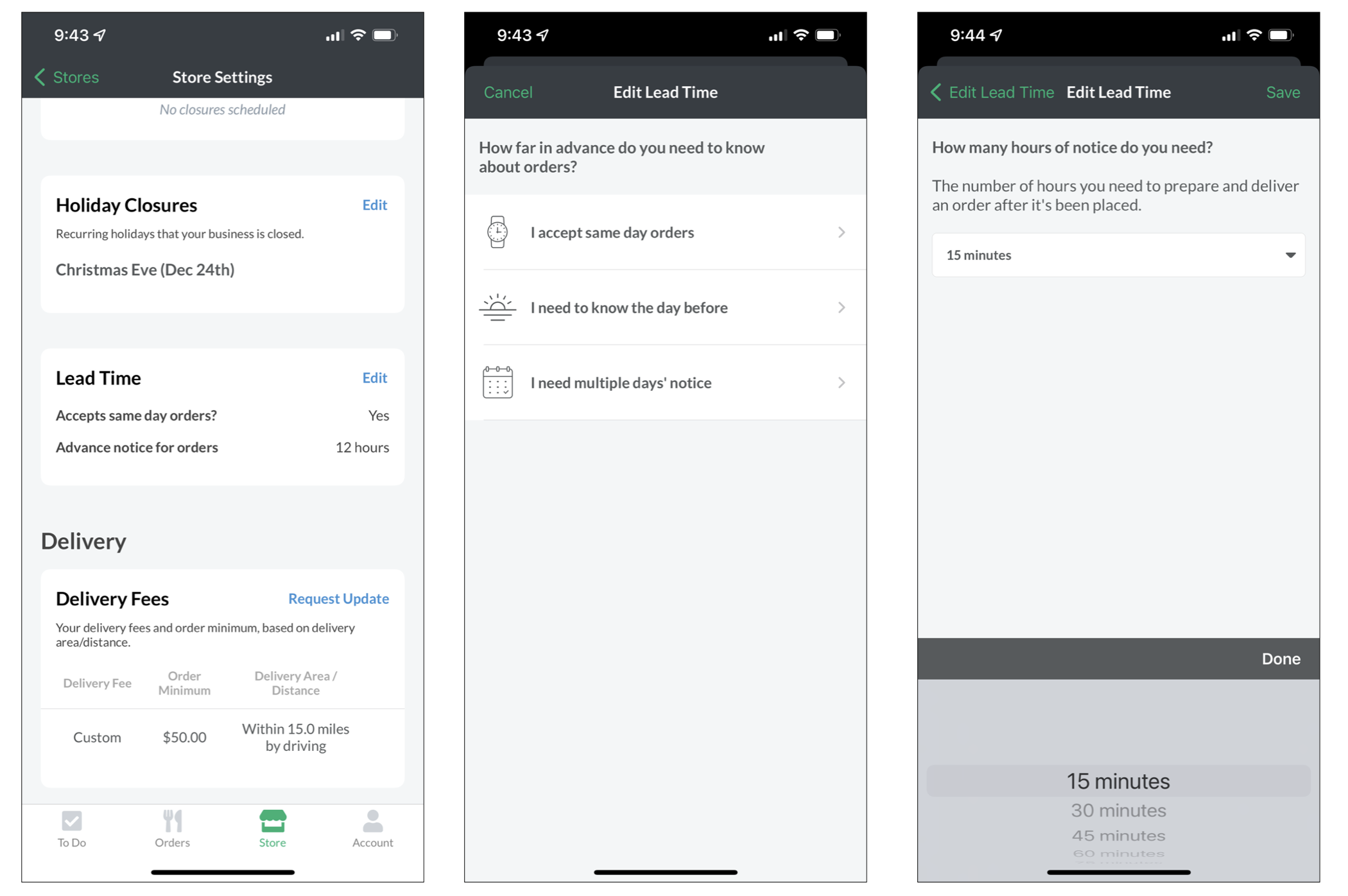 How do I update my Lead Time?